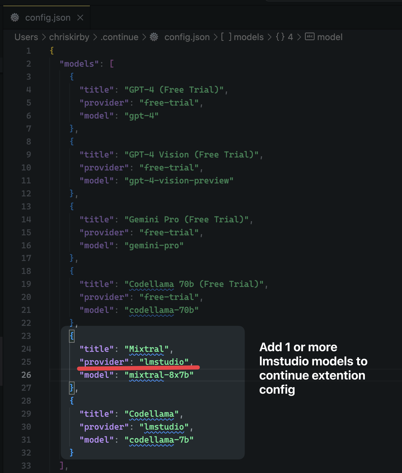 Run a free AI coding assistant locally with VS Code